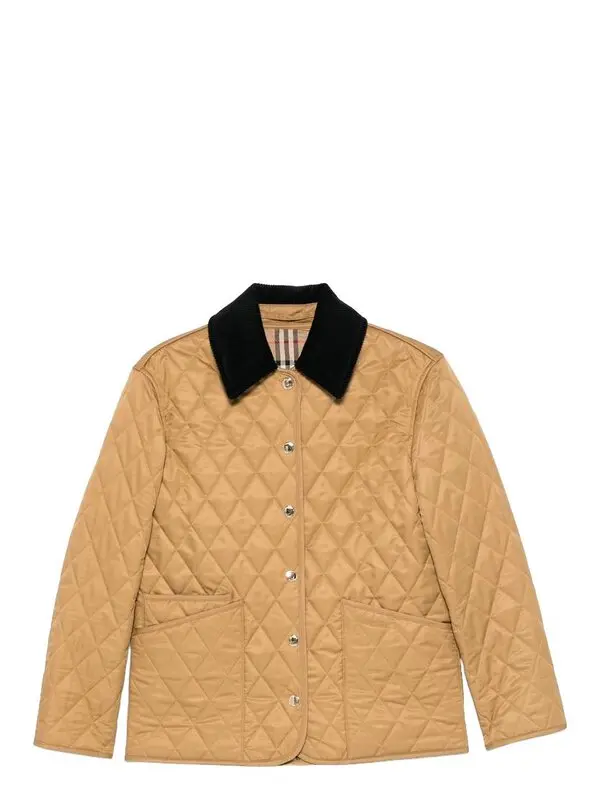 Burberry Jacket With Embroidered Logo - Brown