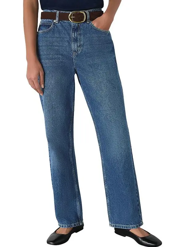 Whistles Authentic Column Leg Jeans - Denim