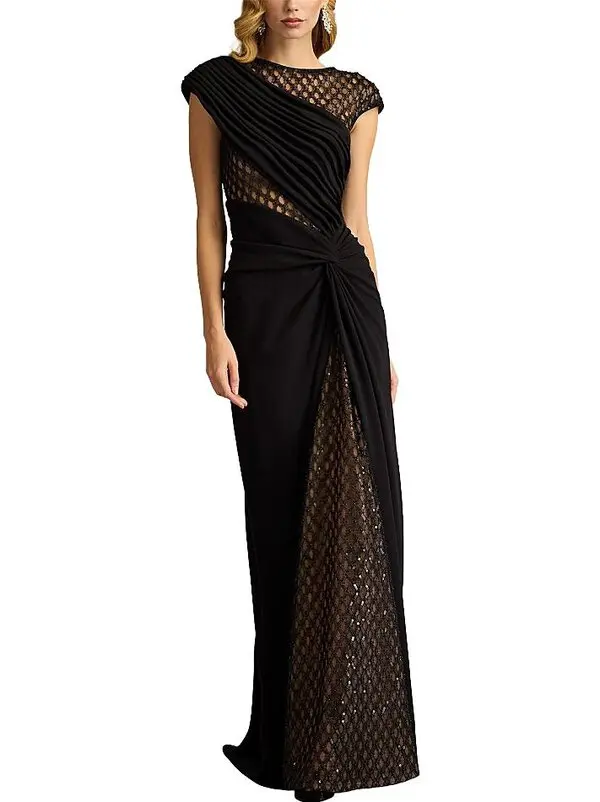 Tadashi Shoji Jetta Illusion Gown - Black