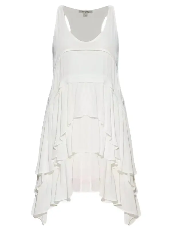 ALLSAINTS Cavalry Ruffle-detail Tiered Dress - White