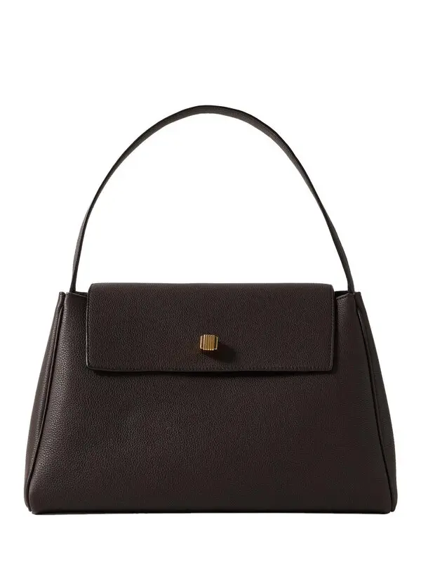 Khaite Audrey Textured-leather Tote - Brown