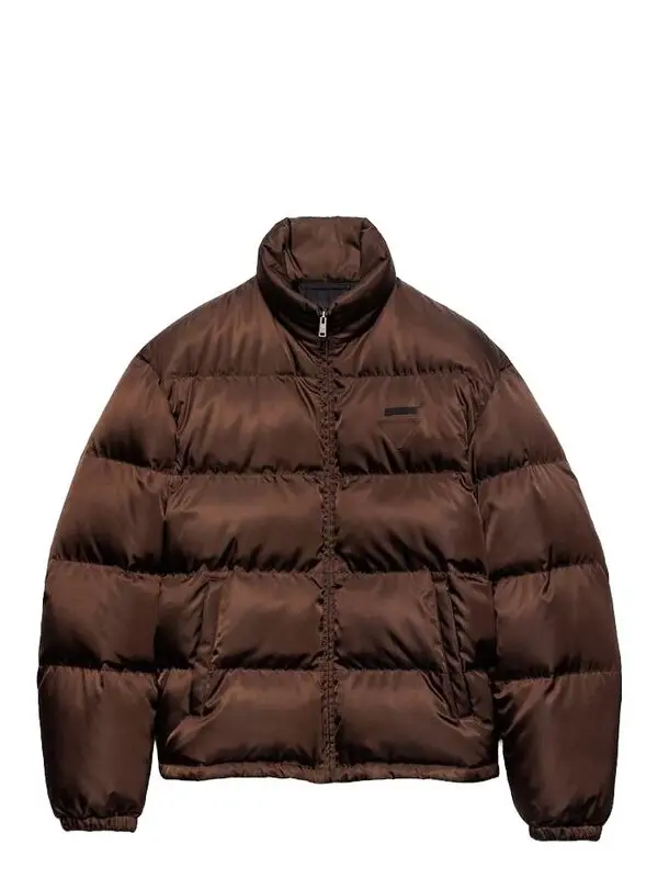 Prada Re-nylon Down Jacket - Brown