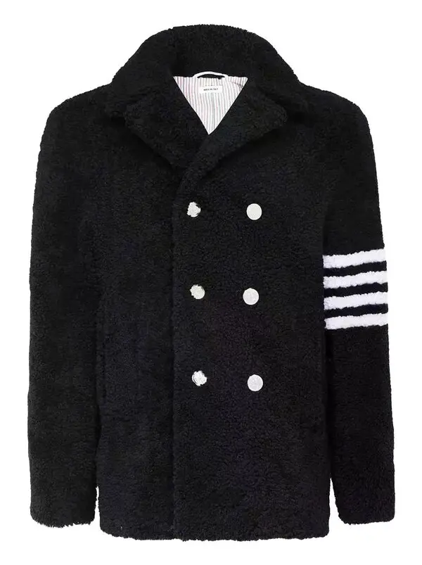 Thom Browne Double-breasted Coat - Black