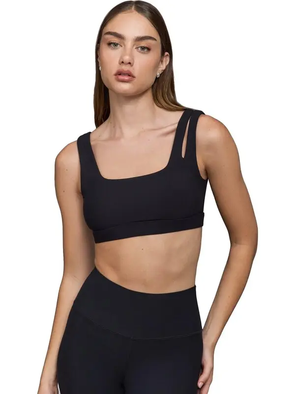 Carbon38 Cutout Bra In Melt - Black