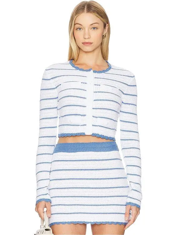 LoveShackFancy Lamiya Cardigan - Maritime Stripes