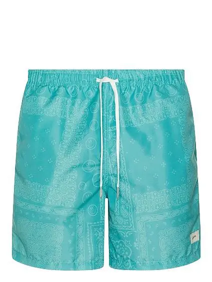BATHER Tonal Bandana Swim Trunks - Teal