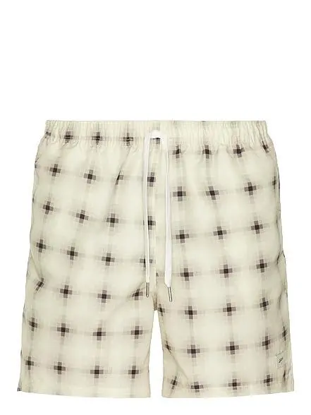 BATHER Digi Plaid Swim Trunks - White