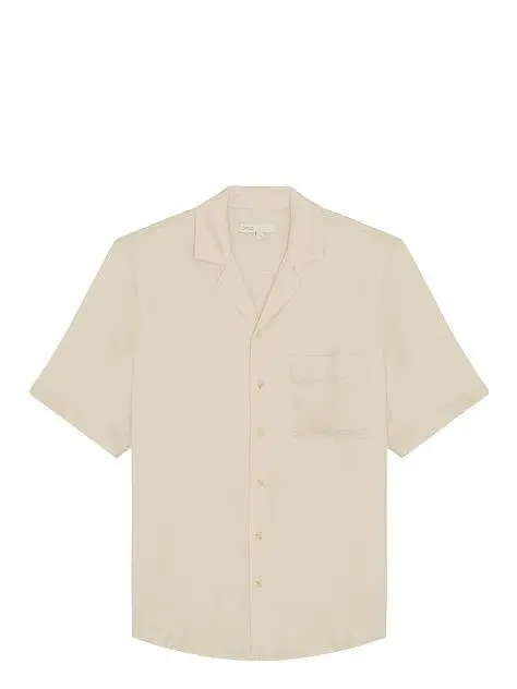 Onia Lyocell Vacation Shirt In Beige - Stone