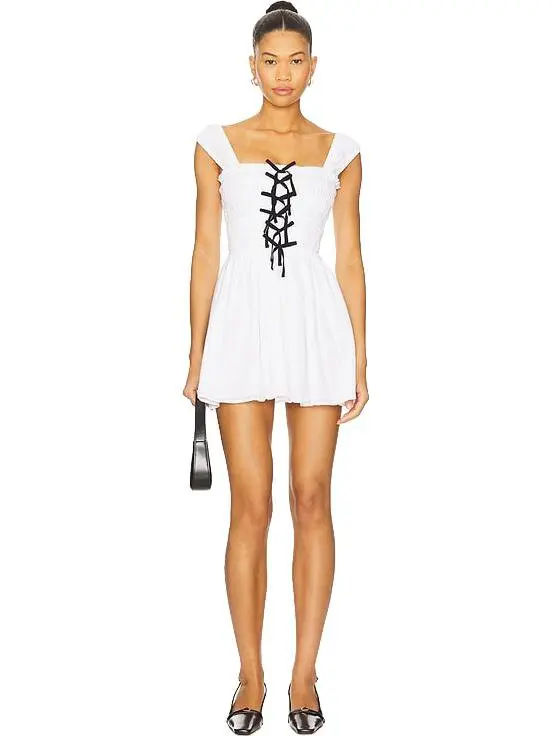 Show Me Your Mumu Mabel Mini Dress - White Voile