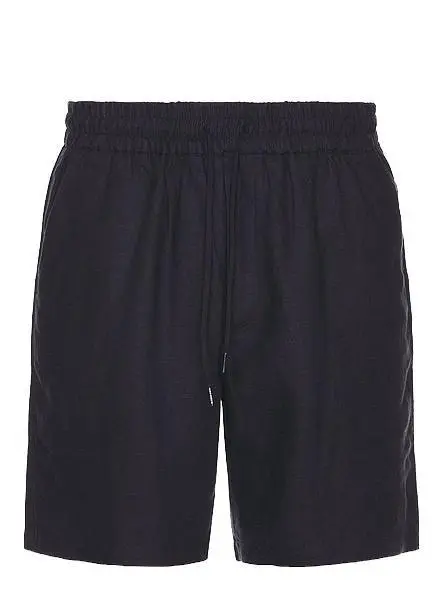 LES DEUX Otto Linen Shorts - Dark Navy