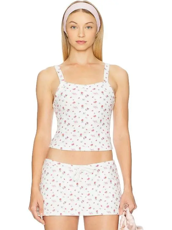 GUIZIO Dani Terry Tank - Ditsy Floral