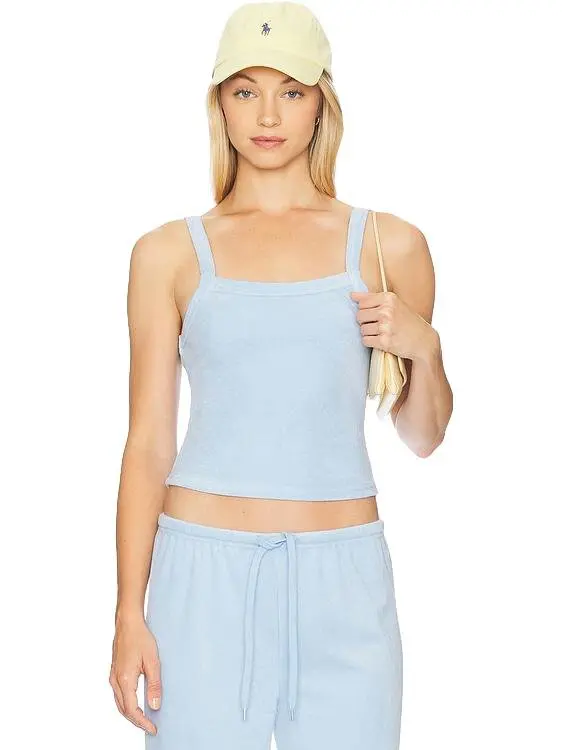 GUIZIO Dani Terry Tank - Powder Blue