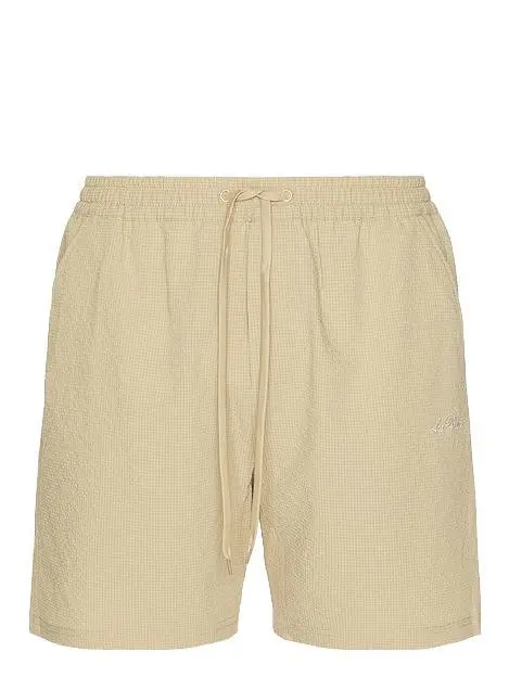 LES DEUX Stan Seersucker Swim Shorts - Irish Cream