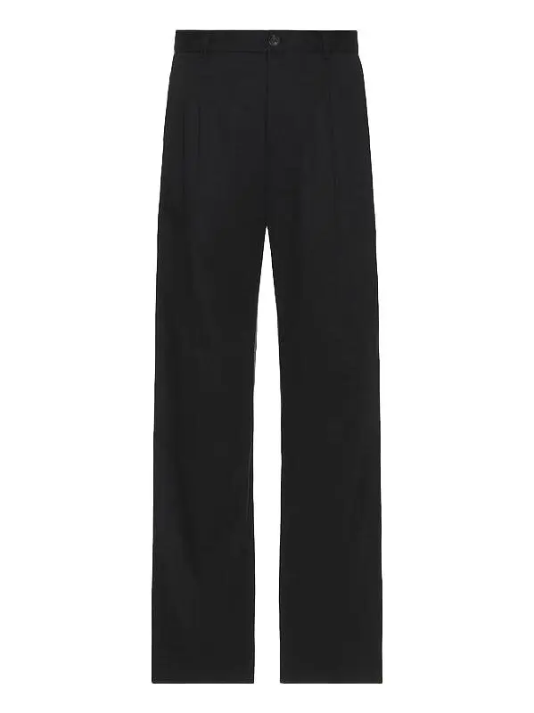 LES DEUX Randall Pleated Twill Suit Pants - Black