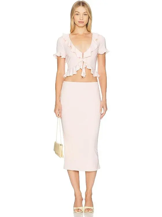 MORE TO COME Dakota Skirt Set - Baby Pink