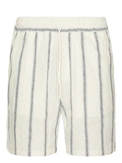 LES DEUX Harry Check Dobby Shorts - Light Ivory