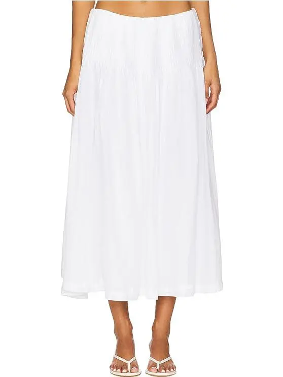 Lpa Emmy Midi Skirt - White