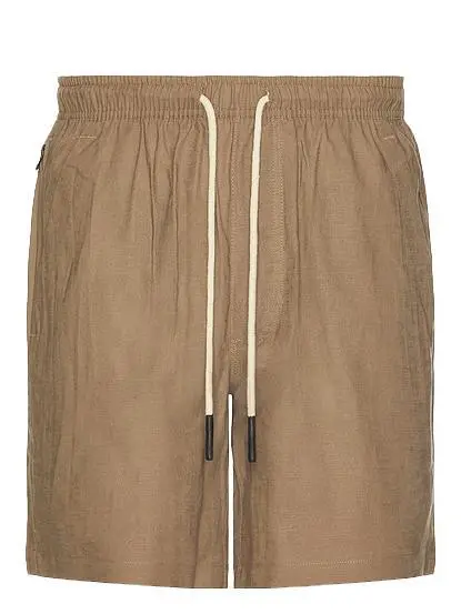 Oas Linen Shorts - Brown