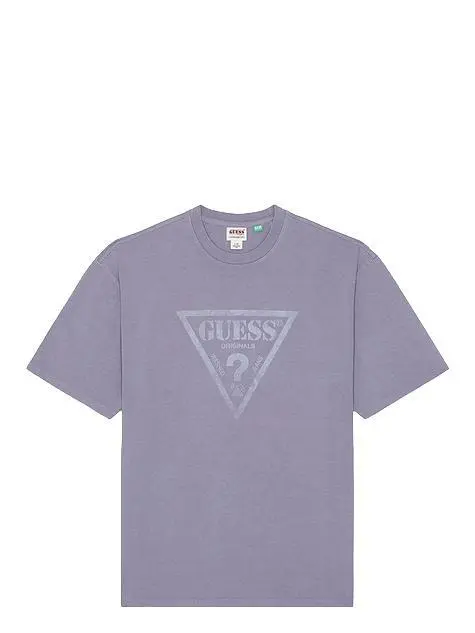 GUESS ORIGINALS Vintage Triangle Tee In Purple - Dusty Lavender Multi