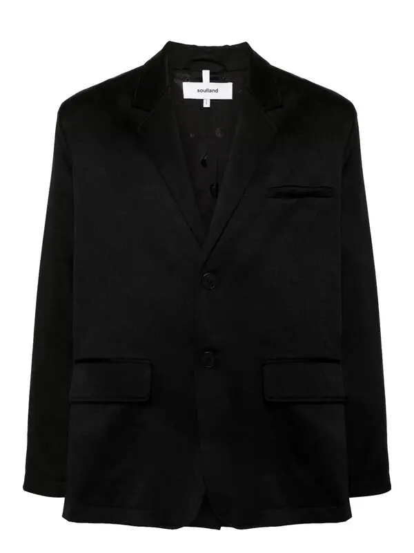 SOULLAND Gabe Single-breasted Blazer - Black