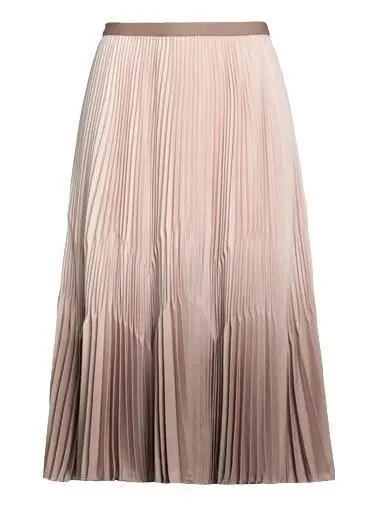 Peserico Pleated Tie-dyed Crepe Midi Skirt - Beige
