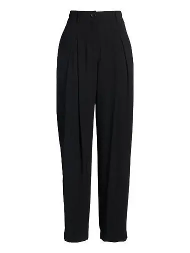 Armani Exchange Wide-leg Twill Pants - Black