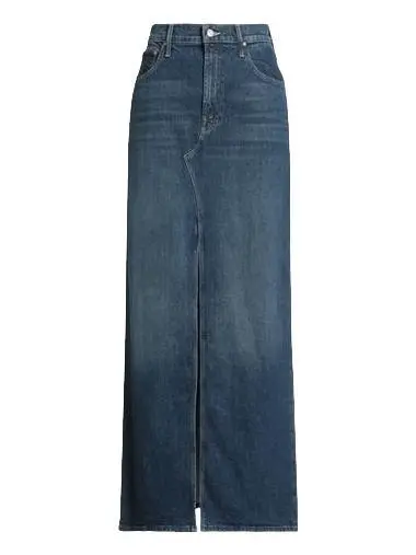 MOTHER Flared Denim Skirt - Blue