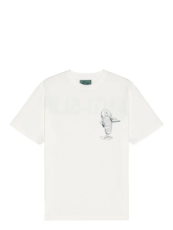 BEAMS Print Tee Anti-slip - White