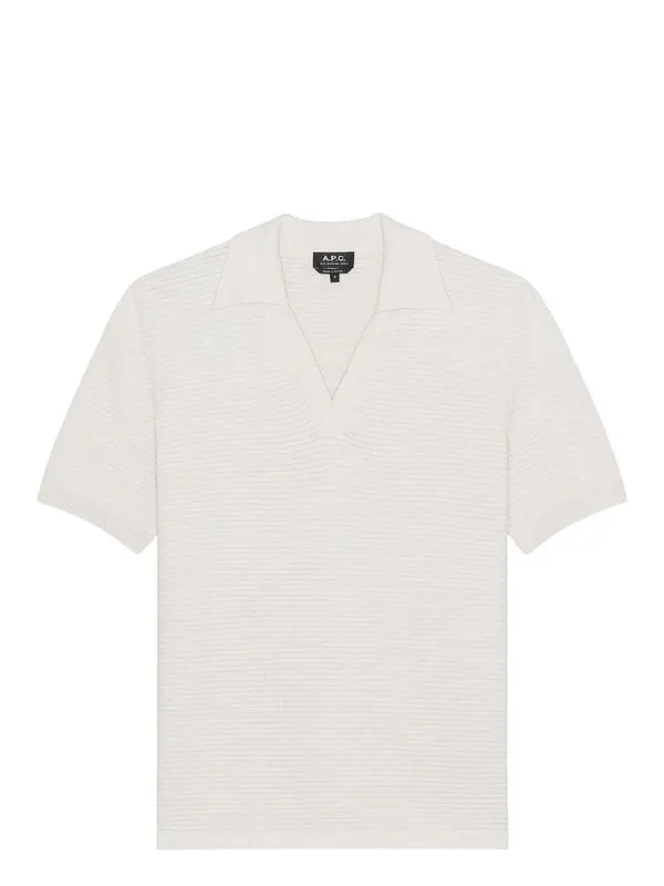 A.p.c. Livio Polo In Cream - Heathered Ecru