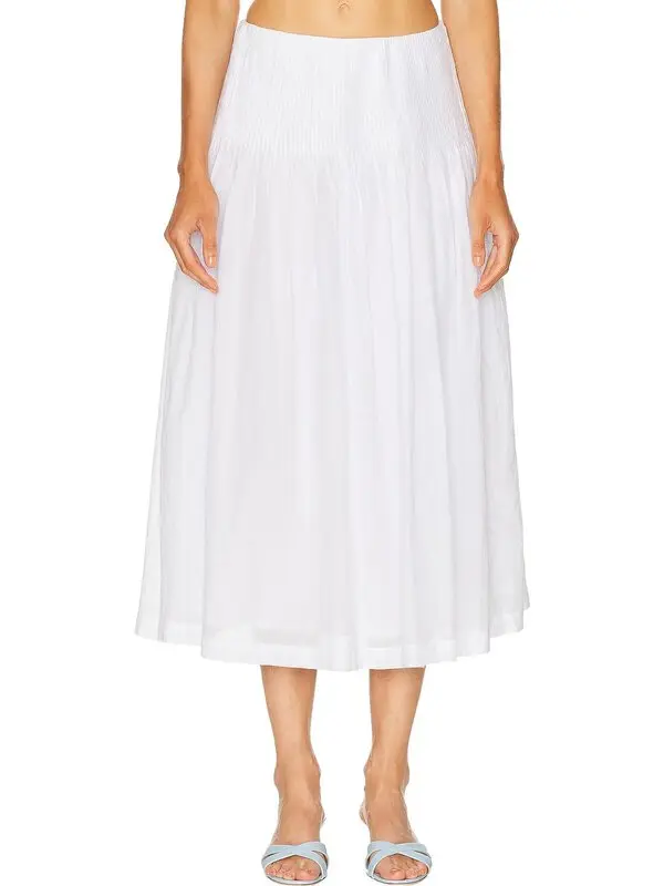 Lpa Emmy Midi Skirt - White