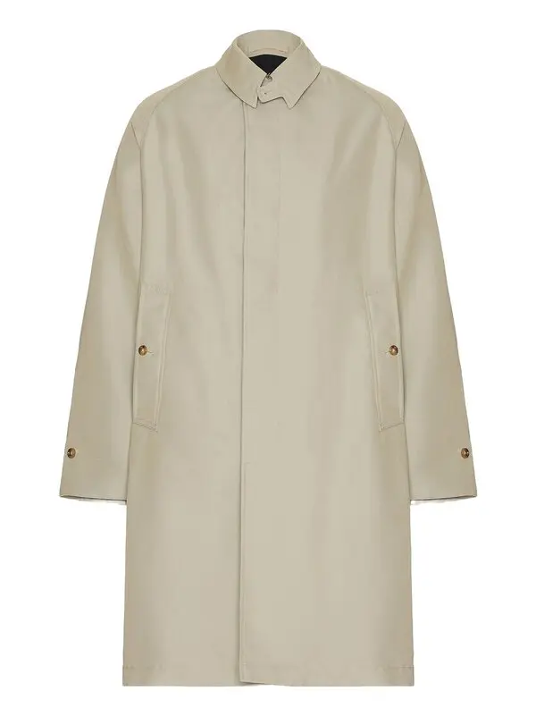 BEAMS Balmacaan Coat T/c Gabardine - Beige