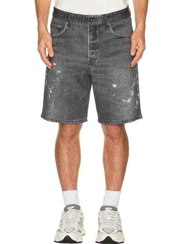 Rag & Bone Miramar Fixed Short - Black Paint Splatter