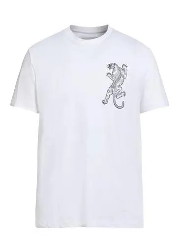 BIKKEMBERGS T-shirt Size Cotton, Elastane - White