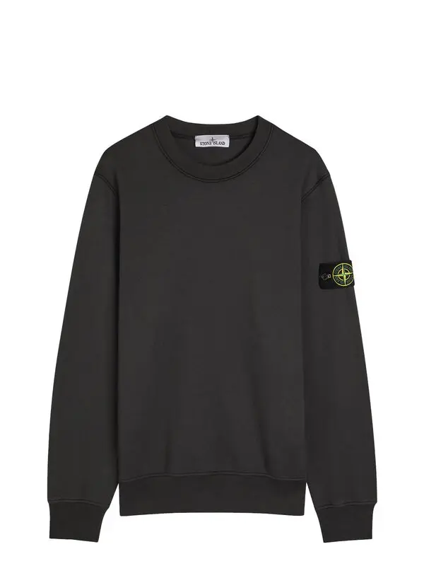 Stone Island Logo Cotton Sweatshirt - Grey