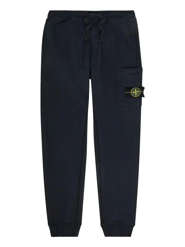 Stone Island Logo Cotton Sweatpants - Navy