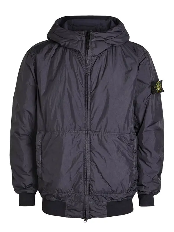 Stone Island Crinkle Reps Hooded Shell Jacket - Navy