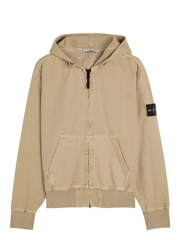 Stone Island Hooded Canvas Work Jacket - Sand