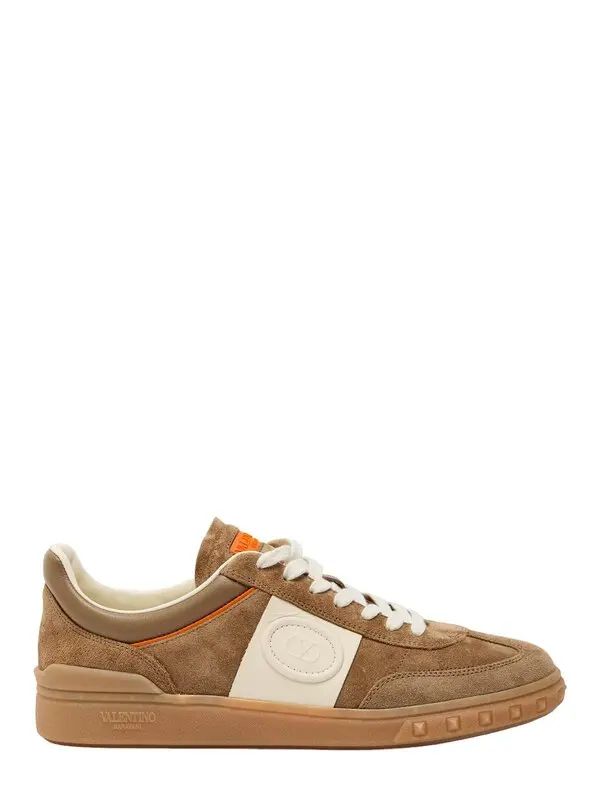 Valentino Garavani Panelled Suede Sneakers - Beige