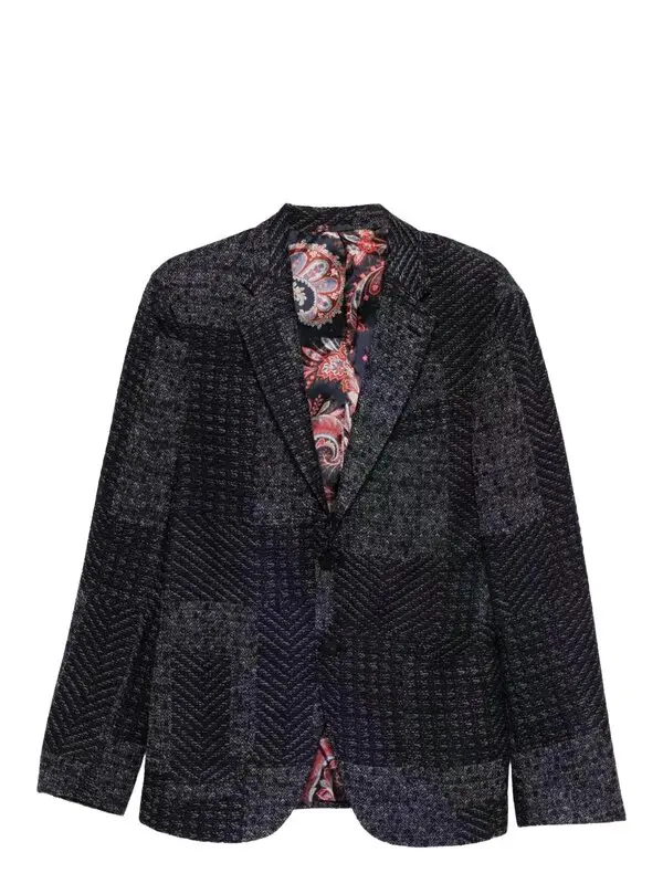 Etro Paisley-lined Jacket - Blue