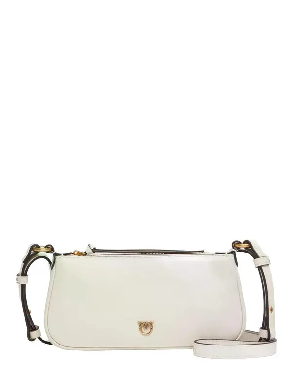 Pinko Leather Crossbody Bag - White