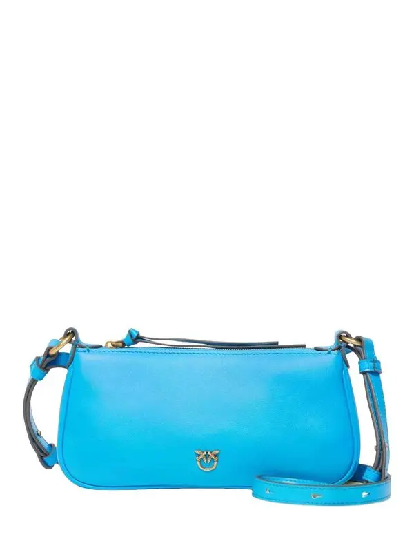 Pinko Leather Crossbody Bag - Blue
