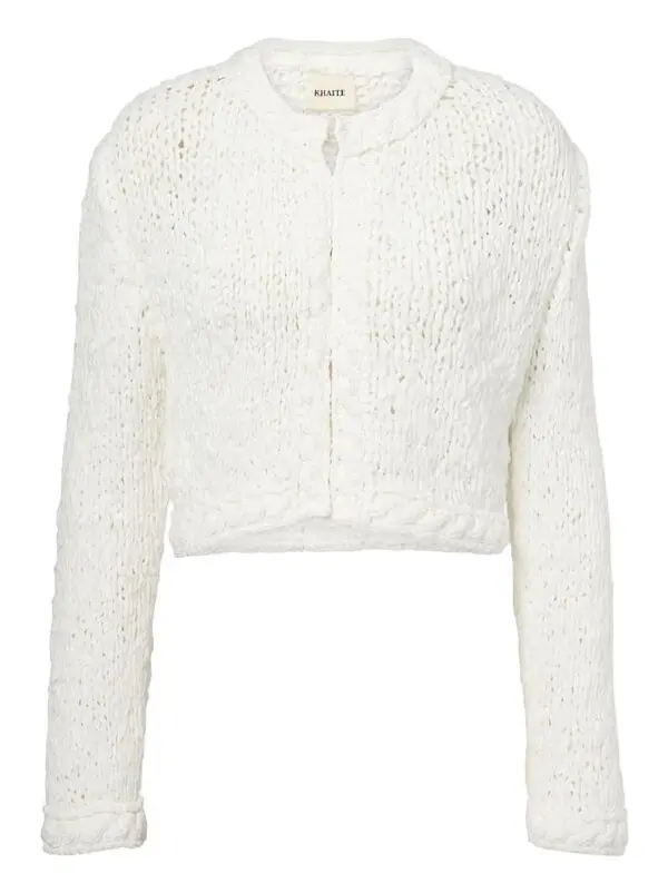 Khaite Genevieve Open-knit Cardigan - White