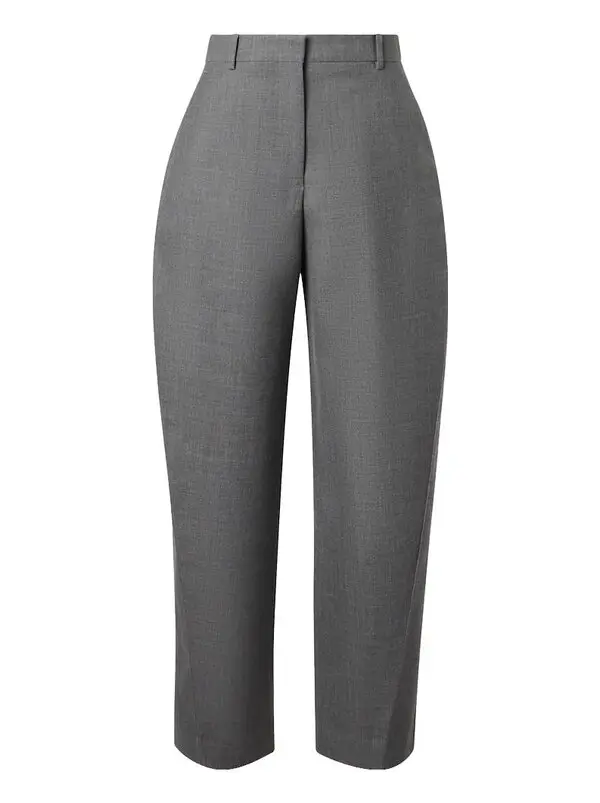 Givenchy Cocoon Wide-leg Wool Pants - Grey