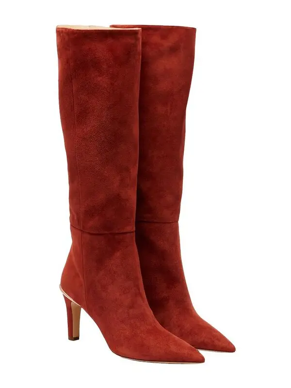 Gabriela Hearst Aura Knee-high Suede Boots - Burgundy