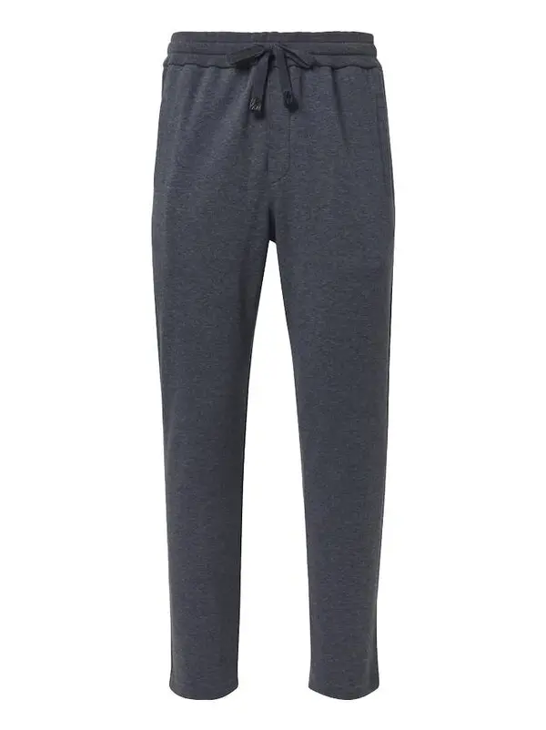 Brioni Cotton-blend Sweatpants - Grey