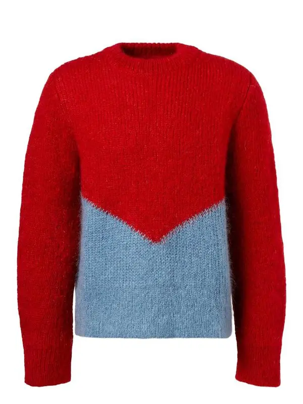 JIL SANDER Mohair-blend Crewneck Sweater - Red