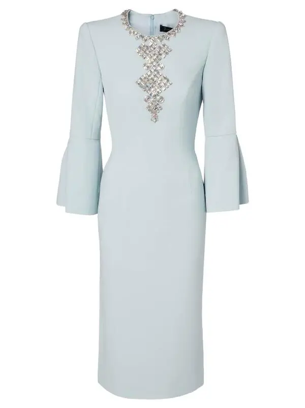Jenny Packham Margot Crystal-embellished Gown - Blue