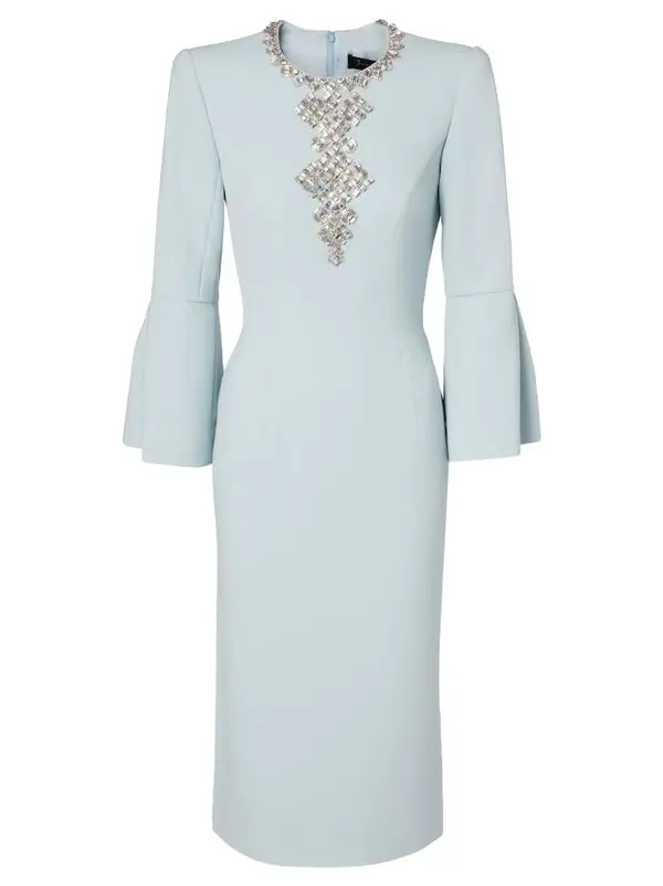 Jenny Packham Margot Crystal-embellished Gown - Blue