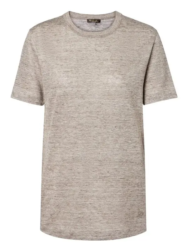 Loro Piana Gargano Linen Jersey T-shirt - Beige