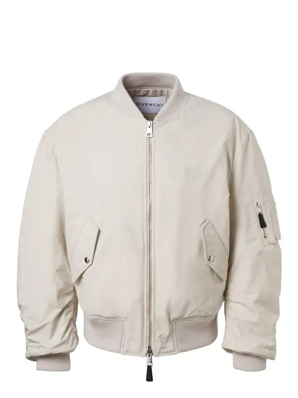 Givenchy Stamp Cotton-blend Bomber Jacket - Beige